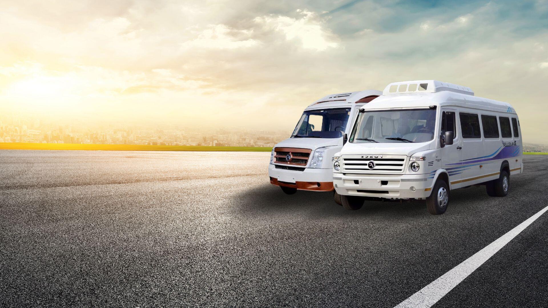 Hire Tempo Traveller on Rent- Available in 13, 17, 20 & 26 seater